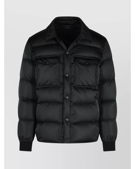 Tom Ford Down Jacket With Front Flap Pockets in Black for Men | Lyst