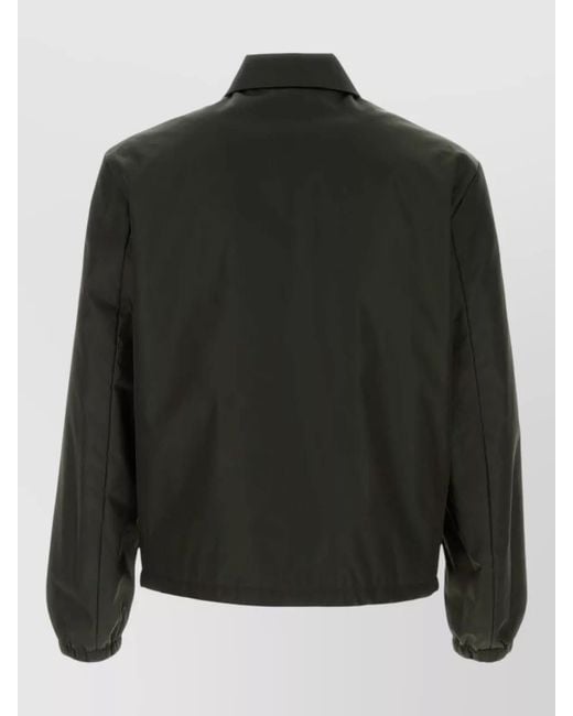 Prada Renylon Padded Jacket Collared Design in Black for Men | Lyst UK
