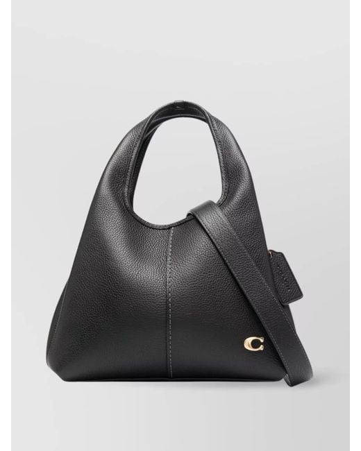 COACH Circular Top Handles Hobo Bag in Black | Lyst