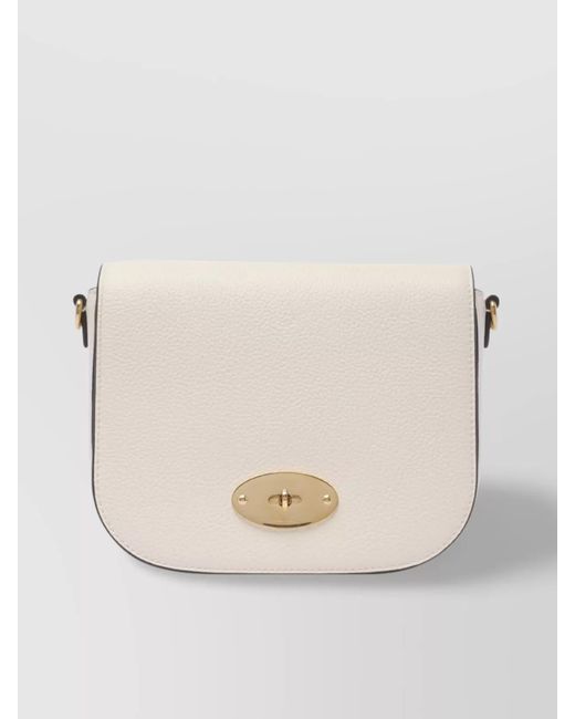 Mulberry Pebbled Texture Small Satchel Bag in Natural | Lyst
