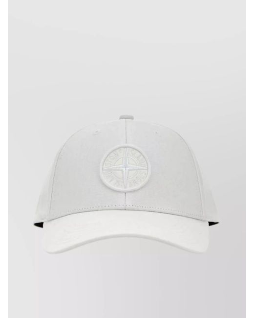 Stone Island Baseball Cap Cotton Curved Brim in Natural for Men | Lyst