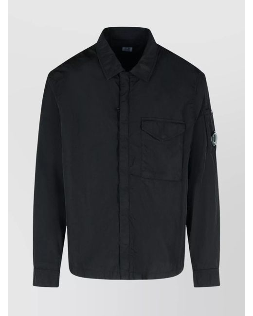 C.P. Company Nylon Jacket With Arm Patch Detail in Black for Men | Lyst