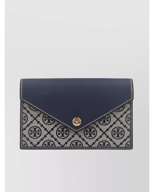 Tory Burch Monogram Chain Wallet in Blue | Lyst UK