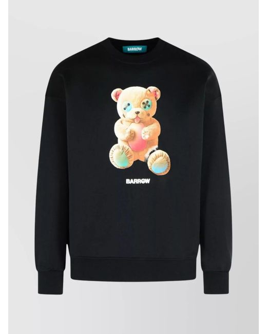 Barrow Teddy Bear Crew Neck Knitwear in Black | Lyst UK