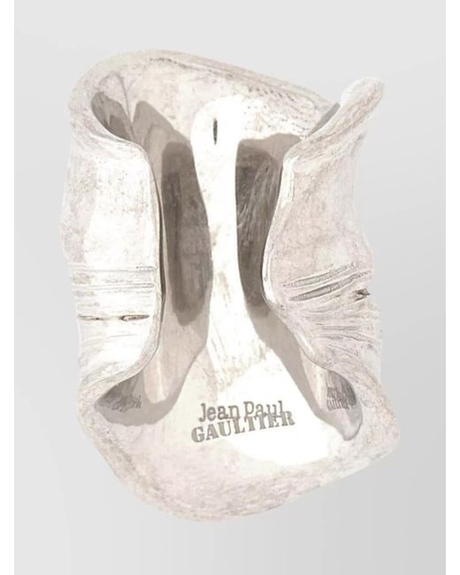 Jean Paul Gaultier Sculptural Textured Ring Design in White | Lyst UK