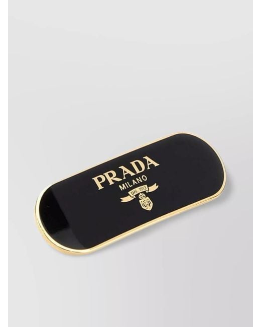 Prada Hair Clip Metal Rectangular Shape | Lyst UK