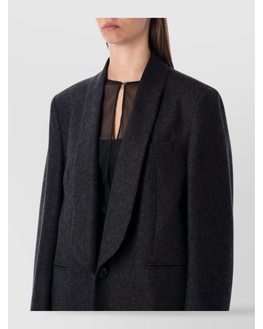 Our Legacy Long Lapel Coat Side Pockets in Black | Lyst UK