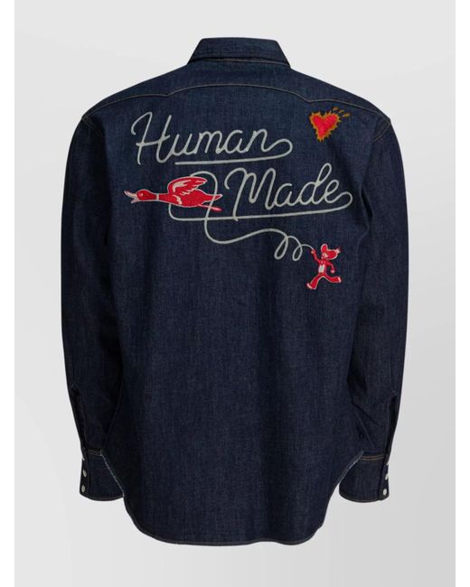 Human Made Denim Western Shirt in Blue for Men | Lyst UK