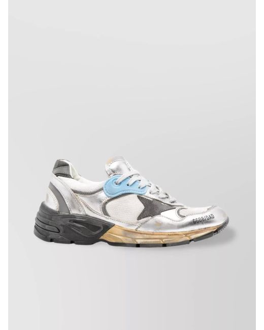 Golden Goose "Dad Running" Mesh And Laminated Leather Sneakers in ...