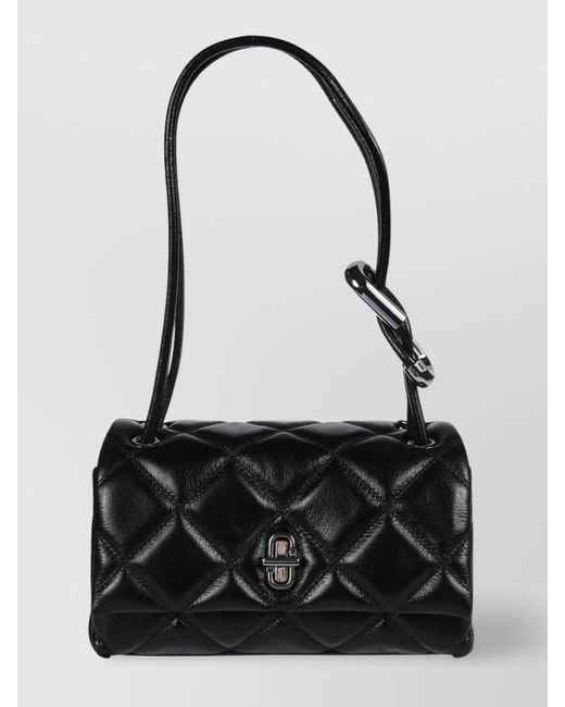 Marc Jacobs Dual Quilted Top Handle Shoulder Bag in Black | Lyst