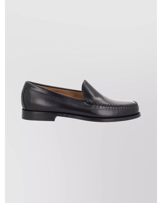 G.H. Bass & Co. Round Toe Leather Loafers With Stitched Design for Men ...