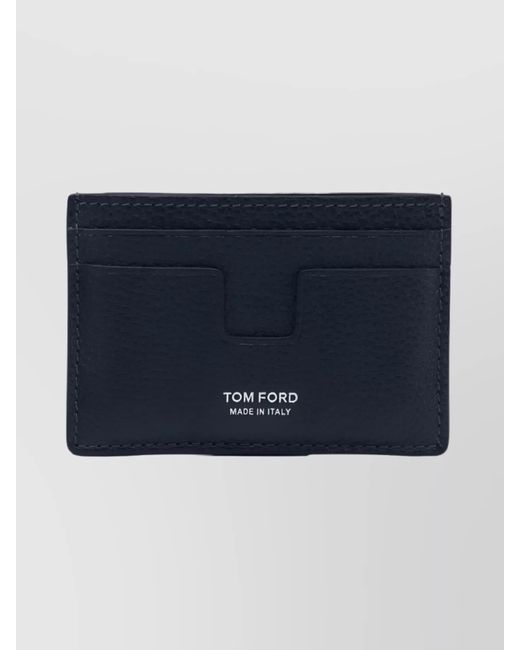 Tom Ford Textured Wallets & Card Holders in Blue for Men | Lyst