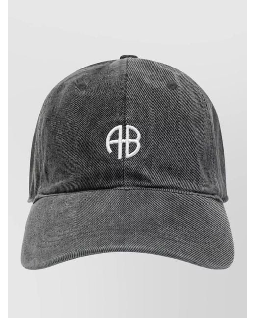 Anine Bing Vintage Style Curved Brim Baseball Cap in Grey | Lyst UK