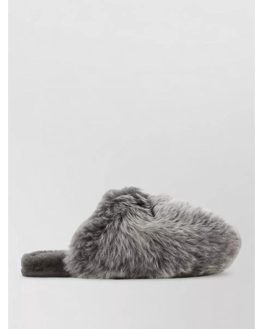 UGG Shearling Faux Fur Scuffette House Slippers in Gray | Lyst