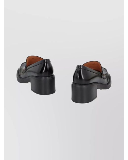 Tod's Leather Loafers With Round Toe And Block Heel | Lyst UK