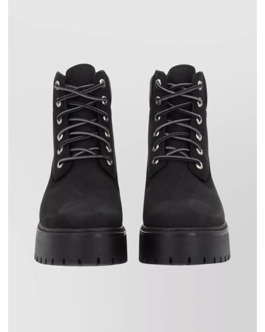 Timberland Ankle Boots With Lug Sole And Metal Eyelets in Black | Lyst UK