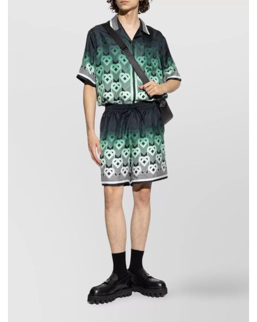 CASABLANCA Short Sleeve Shirt Cuban Collar for Men | Lyst UK