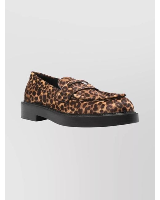 Emporio Armani Animal Print Low Block Heel Loafers for Men | Lyst UK