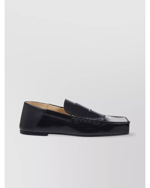 Jacquemus Square Toe Loafer Stitch Detailing in Blue | Lyst
