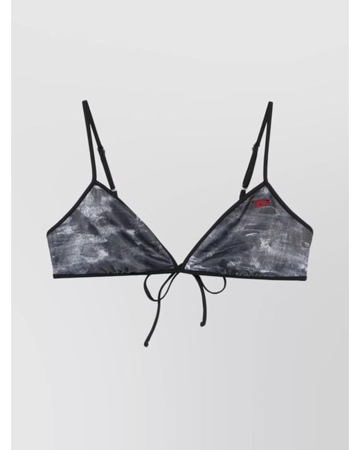 DIESEL Cloudy-D-Pop Triangle Bikini Top in Metallic | Lyst