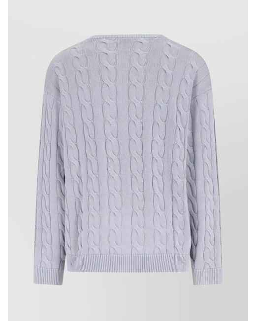 Carhartt Textured Cable Knit Crewneck Sweater in Blue for Men | Lyst UK