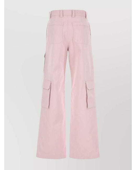 Gucci Cotton Cargo Trousers With Wide Leg Design in Pink | Lyst UK