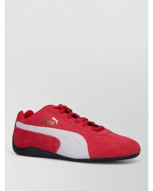 PUMA Suede Low Profile Sneakers Rubber Sole in Red for Men | Lyst UK