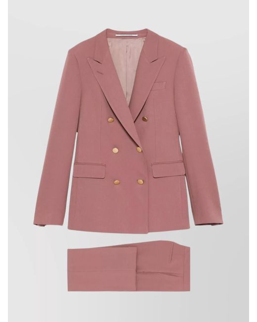 Tagliatore Double-Breasted Suit With Flap Pockets And Notched Lapels in ...