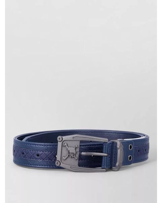 Oakley Skull Leather Belt Metal Eyelet Design in Blue for Men | Lyst UK