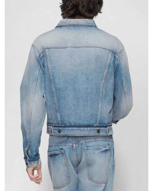 Maison Margiela Denim Jacket Chest Pockets Faded Wash in Blue for Men ...