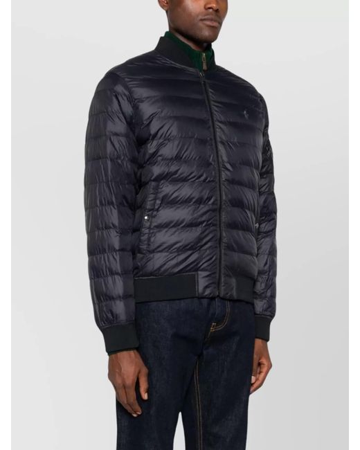 Ralph Lauren Padded Baseball Collar Jackets in Blue for Men | Lyst UK