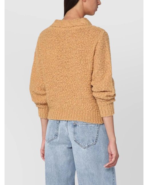 Isabel Marant Romane Cable Knit Alpaca Sweater in Blue | Lyst UK