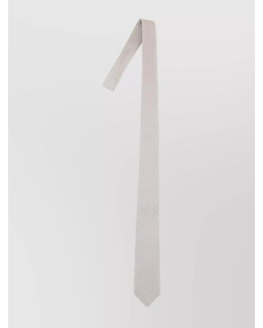 Paul Smith Slim Design Dotted Silk Tie in White for Men | Lyst UK