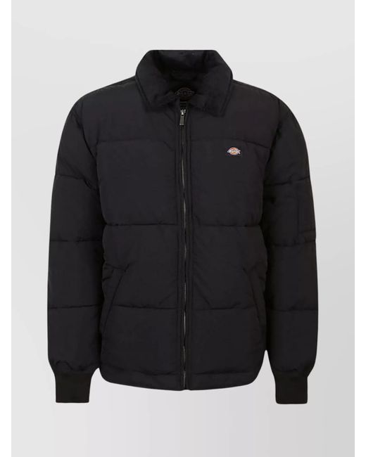 Dickies Padded Quilted High Collar Jacket in Black for Men | Lyst