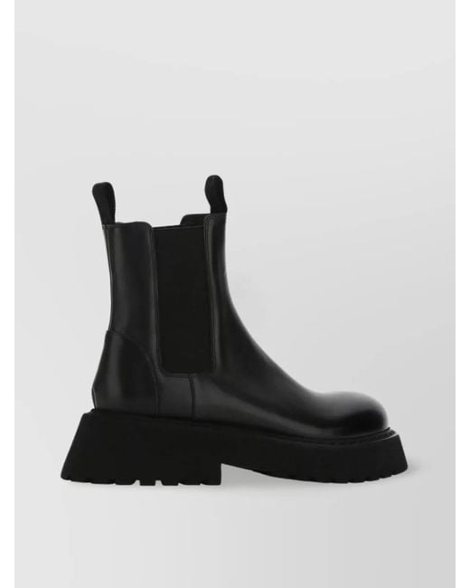 Marsèll Modern Leather Ankle Boots in Black | Lyst UK