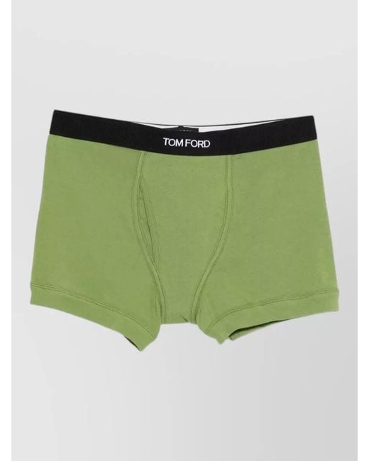 Tom Ford Cotton Stretch Jersey Boxer Brief Underwear in Green for Men ...