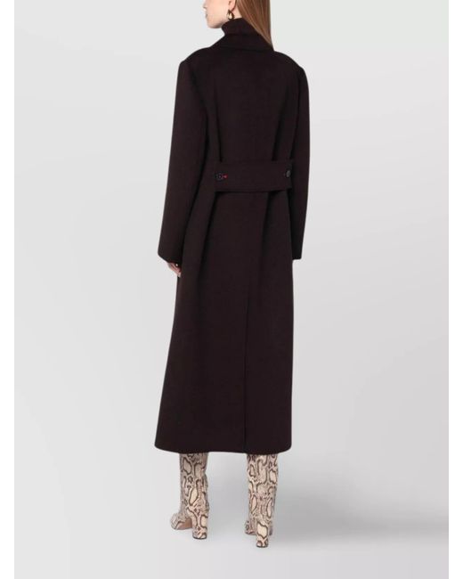Victoria Beckham Wool And Cashmere Double Breasted Coat in Black | Lyst UK