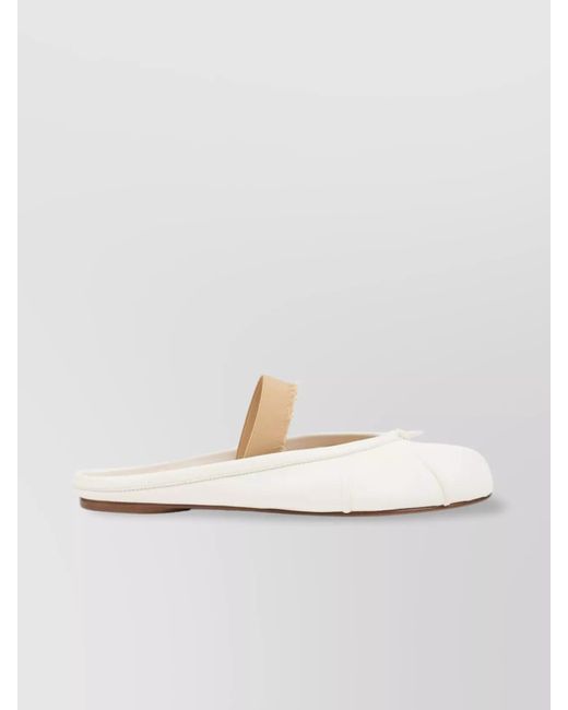 Maison Margiela Split-Toe Calf Leather Ballerina Mules in White | Lyst