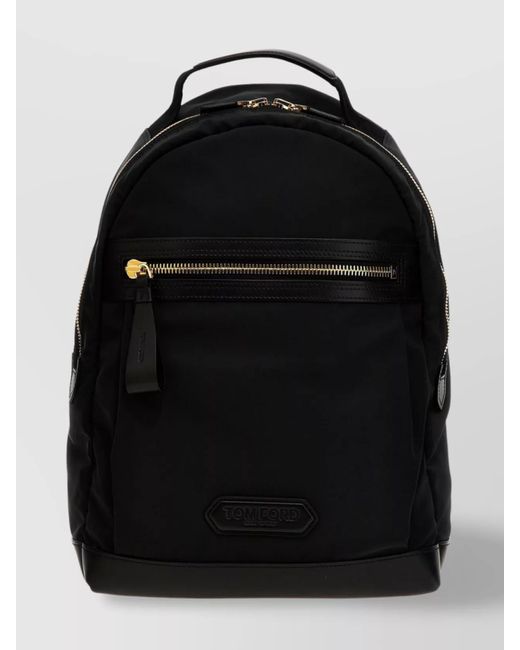 Tom Ford Logo Emblem Backpack Hardware in Black for Men | Lyst