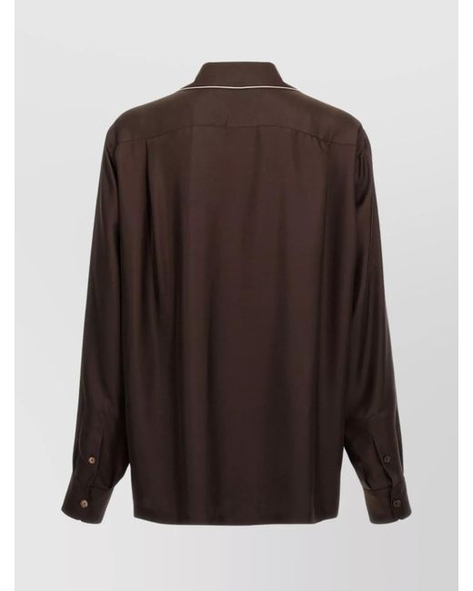 Dolce & Gabbana Shirt Logo Embroidery Chest Pocket in Brown for Men ...