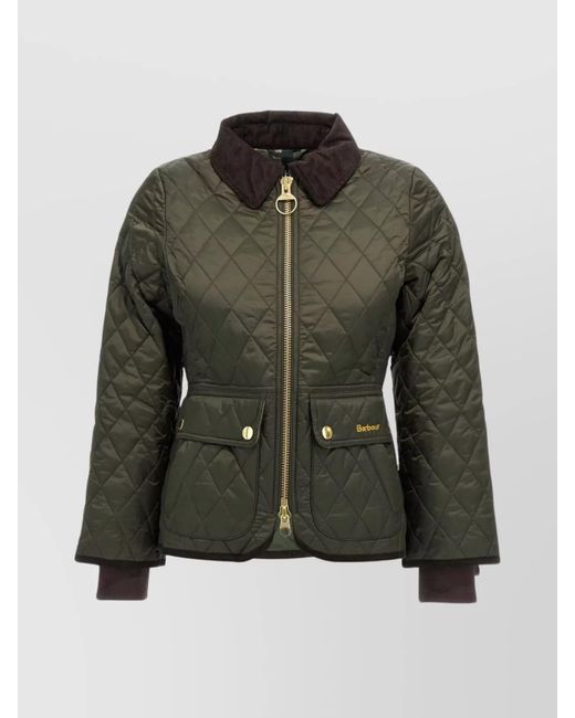Barbour Waist Belted Quilted Jacket in Green | Lyst UK
