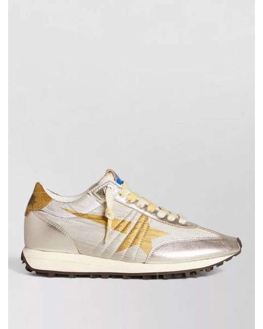 Golden Goose Marathon Running Sneakers Laminated Nylon Star in Metallic ...