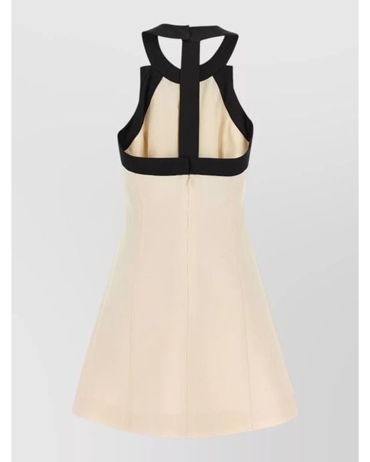 Valentino Garavani Couture Crepe Dress Bow Halter Neckline in Natural ...