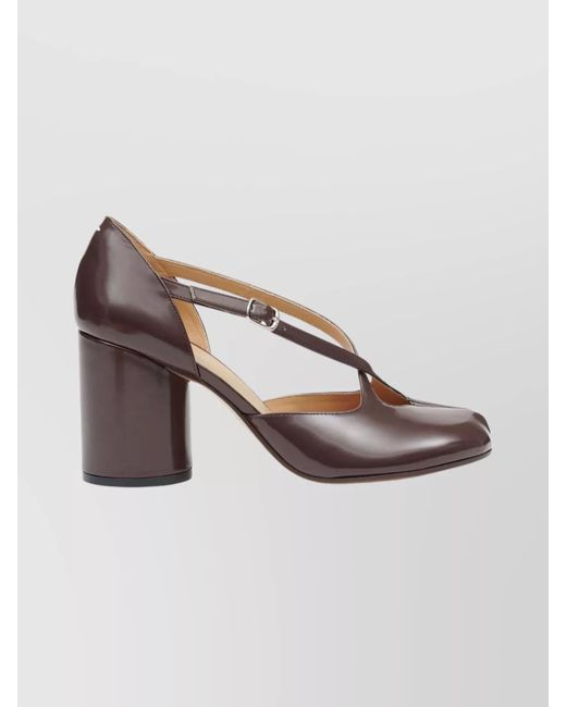 Maison Margiela Strappy Block Heel Closed Toe Pumps | Lyst UK