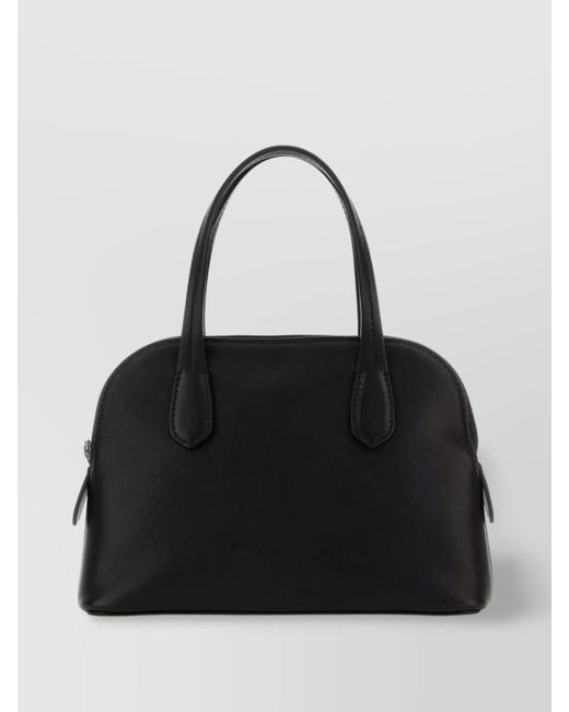 The Row Ingrid Structured Top Handle Bag in Black | Lyst