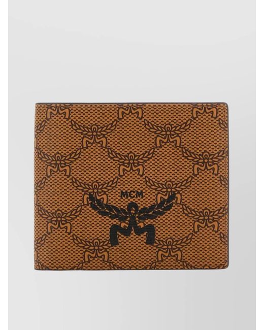 MCM Contrast Trim Rectangular Purse in Brown | Lyst UK