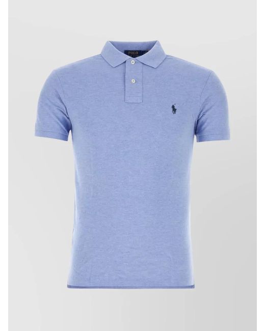 Polo Ralph Lauren Refined Cotton Piquet Polo With Longer Back in Blue for Men | Lyst