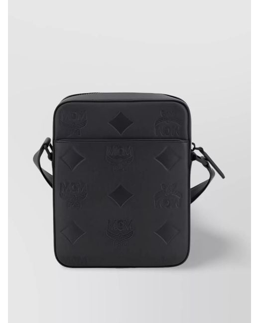 MCM Rectangular Leather Shoulder Bag in Black for Men | Lyst