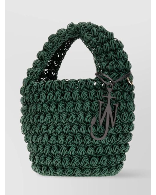 JW Anderson Cotton Popcorn Cross-Body Bag in Green | Lyst UK
