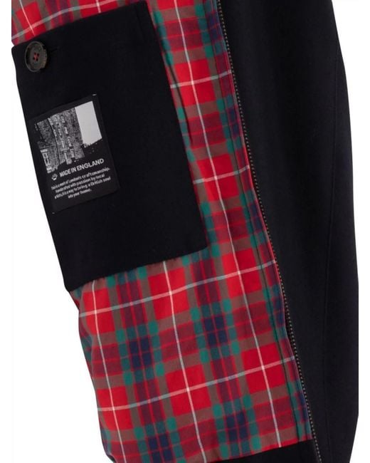 Baracuta Buttoned Collar Jacket Ribbed Cuffs in Blue for Men | Lyst UK